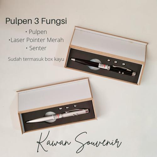 Jual Pulpen Laser Pointer 3 Fungsi Box Kayu - Jakarta Utara - Kawan ...
