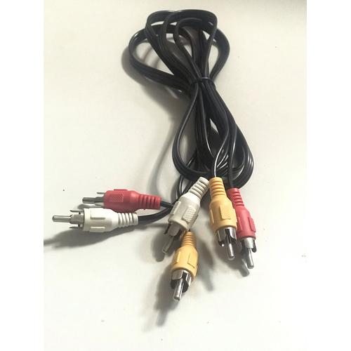 Jual Kabel RCA AV 3 Warna Merah Putih Kuning TV VCD DVD PS2 PS3 Cable ...
