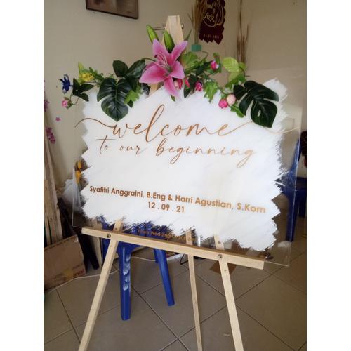Jual Wedding sign / papan ucapan akrilik / akrilik lattering / welcome ...