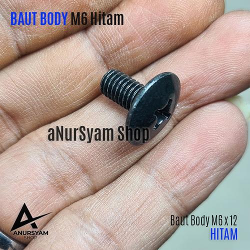 Jual Baut Body Motor M6 Hitam / Baut JT M6 Hitam / Baut Motor M6 - 6 x ...