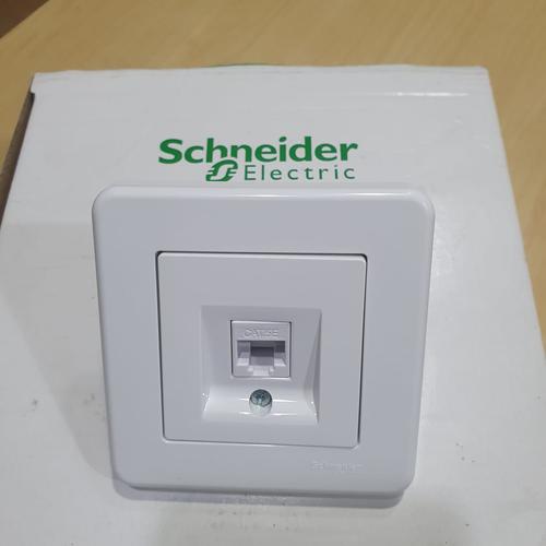 Jual STOP KONTAK OUTLET DATA LAN CAT 5 CAT5E CAT 5 LEONA SCHNEIDER RJ ...