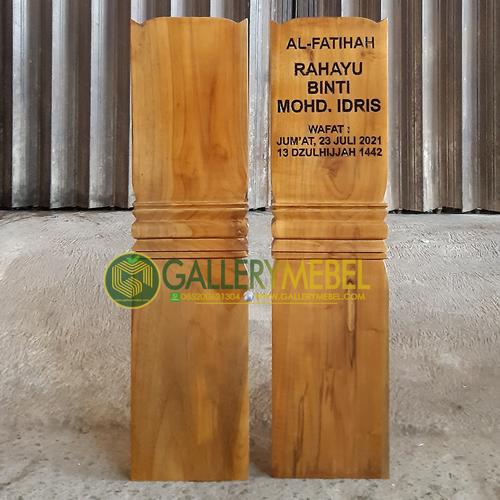 Jual Papan Nisan Kuburan Tebal 4cm / Patok Kubur Kayu Jati TPK Ukiran ...