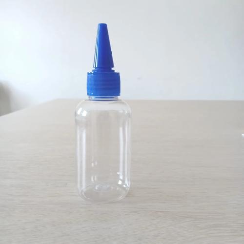 Jual botol SBR 100ML tutup kerucut biru bening tebal/botol tinta 100ml ...
