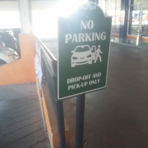 Jual rambu parkir no parking drop off area tiang gambar tulisan papan ...