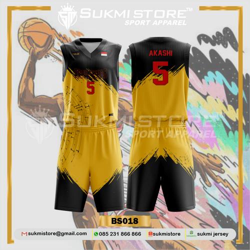 Jual JERSEY BASKET CUSTOM FULL PRINTING FREE DESAIN / TERLARIS / 018B - Setelan Basket, M - Kab ...