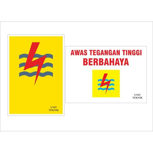 Jual stiker vinyl PLN UNIT TEKNIK - Kuning, A6 10x15cm - Kota Tangerang ...