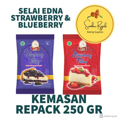 Jual Selai Edna Rasa Strawberry dan Blueberry 250 Gr / 250gr ...
