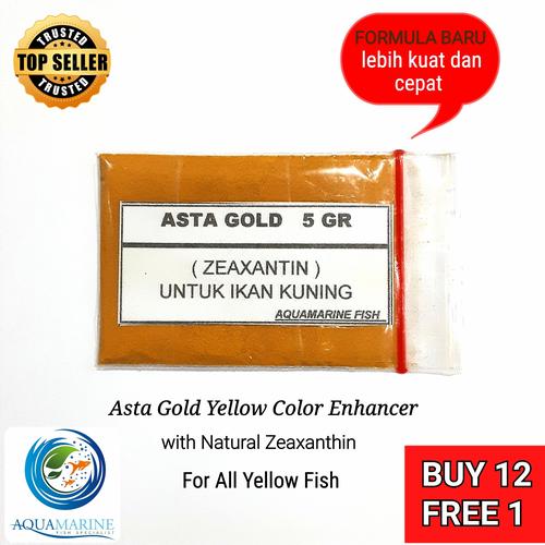 Jual Asta Gold Zeaxanthin ikan kuning yellow fish warna cichlid louhan ...