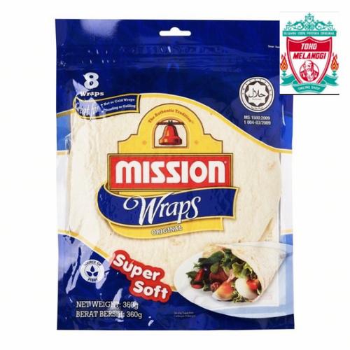 Jual Mission Wraps Original Super Soft 8pcs 360 gr Tortilla Tortila ...