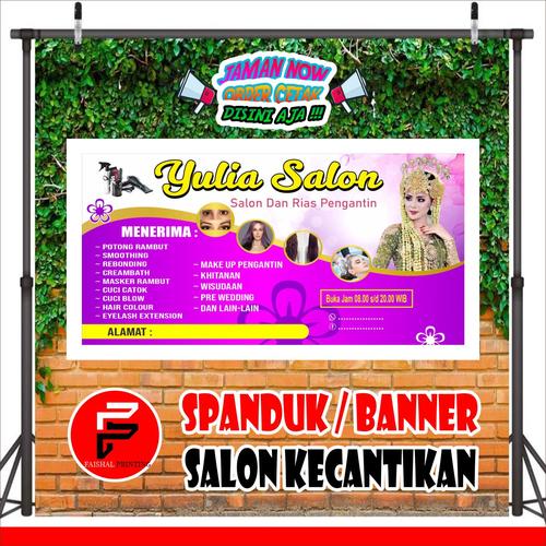Jual banner spanduk rias pengantin salon kecantikan ukuran 2 x 1 meter ...