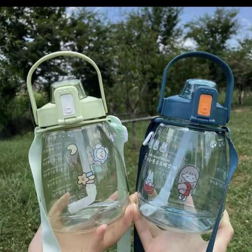 Jual Botol Minum HANDLE PEGANGAN 1100ML 1,1L Penanda Waktu Sticker ...