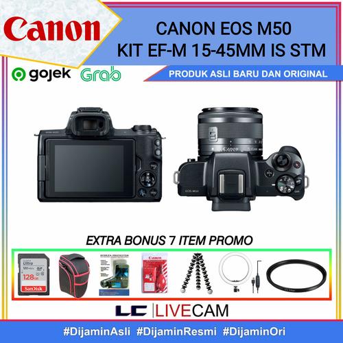 Jual CANON EOS M50 KIT 15-45MM IS STM / KAMERA CANON M50 KIT 15-45MM ...