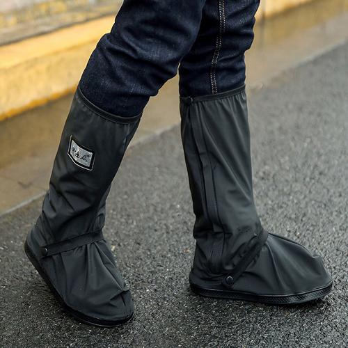 Jual sepatu hujan rain cover hujan dengan reflektor cahaya H212.hitam ...