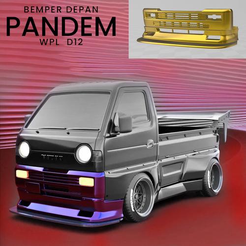 Jual WPL D12 Bemper Depan PANDEM Body Kit Set - RC Drift Car 3D Print ...