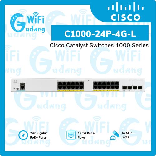 Jual Cisco Catalyst 1000 Series Switch C1000-24P-4G-L - Jakarta Pusat ...