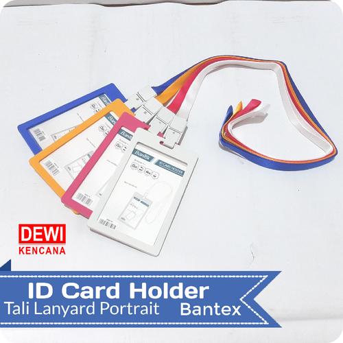 Jual ID Card Holder Name Tag Lanyard Portrait Bantex - Black - Kota ...