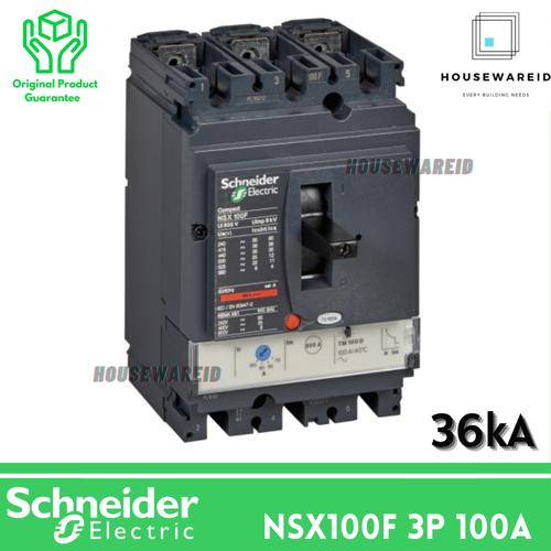 Promo MCCB 3 Phase 100 Ampere 3p 100a Breaker Schneider NSX100F TM100D ...