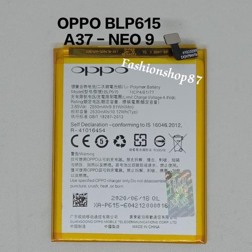 Jual Baterai Oppo A37 A37F Battery Oppo Neo9 BLP615 blp 615 Batre ...