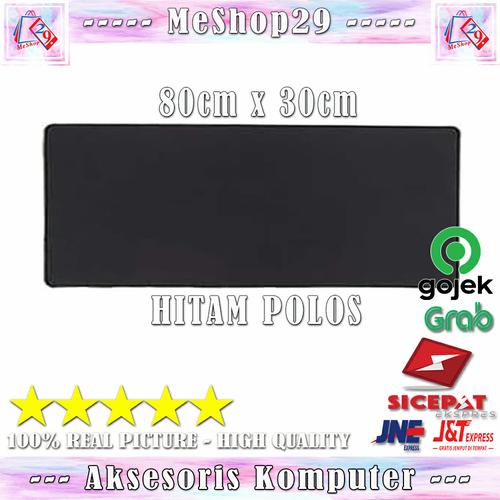 Jual Mousepad Gaming Hitam Polos XL 80 x 30 / Mousepad Hitam Polos ...