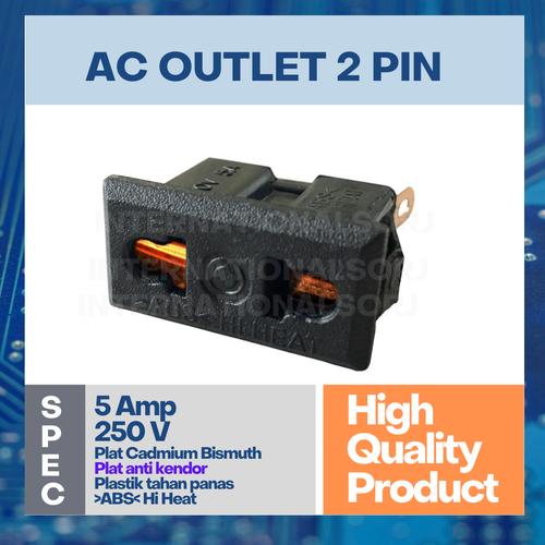 Jual AC Outlet Socket Female Colokan Listrik 2 pin. - Kota Surabaya ...