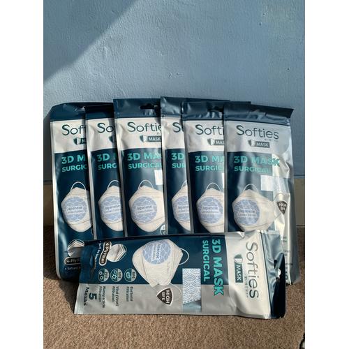 Jual Masker Softies Surgical 3D mask 4ply filter KF94 isi 5 - Japanese ...