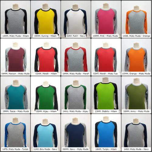 Jual Kaos Raglan Polos Soft Premium PE Lengan Panjang Warna 2 - AbuMuda ...