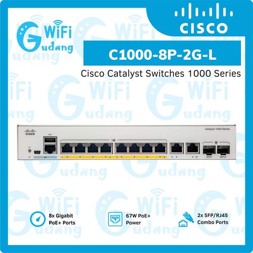 Jual Cisco Catalyst 1000 Series Switch C1000-8P-2G-L - unit only ...