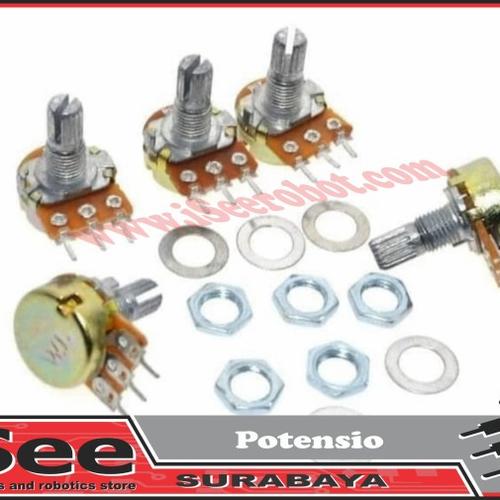 Jual Potensiometer 10k Linear potensio meter mono B10k 10 K Ohm Top ...