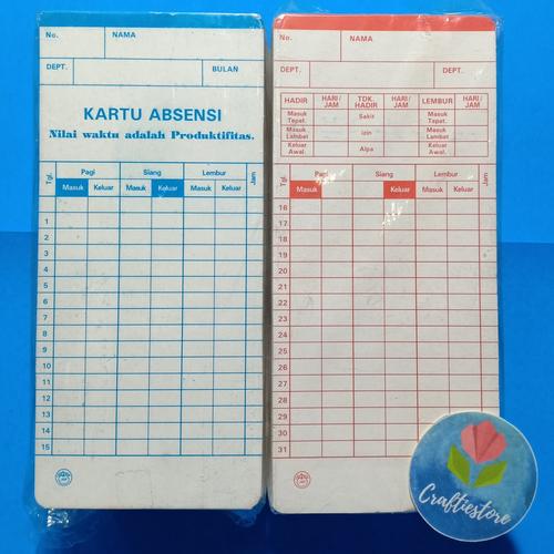 Jual Kartu Absen Warna - Kartu Absensi - Kartu Mesin Absensi - Jakarta ...