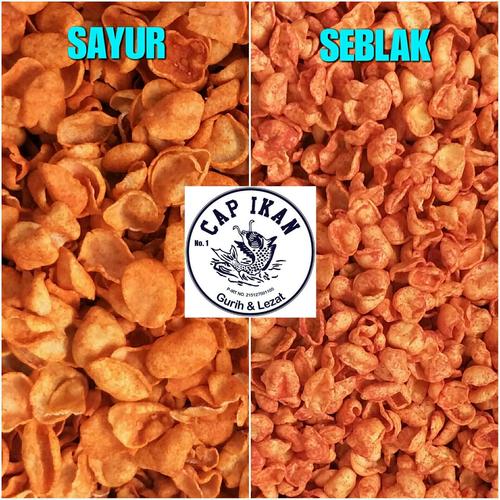 Jual kerupuk cap ikan 250gram all variant / keripik cap ikan 250gram ...
