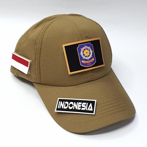 Jual Topi Tactical SATPOL PP Free 3 pcs Emblem Velcro - Khaki - Jakarta ...
