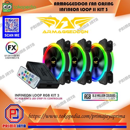 Jual ARMAGGEDDON Fan Casing Case Infineon Loop 2 Kit 3 Fan 12Cm - Kota ...