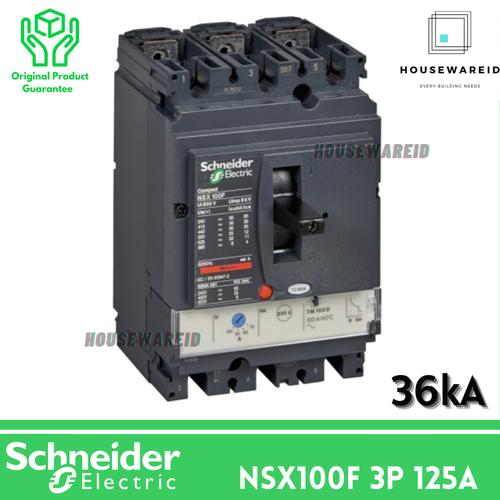 Promo MCCB 3 Phase 125 Ampere 3p 125a Breaker Schneider NSX100F TM125D 36kA - Jakarta Pusat ...