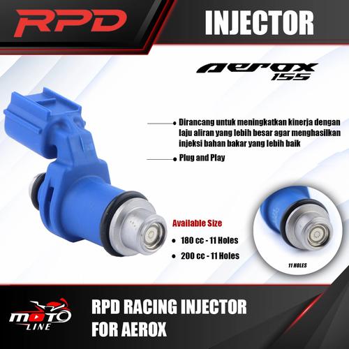 Jual injector aerox rpd racing 180cc-11h 200cc-11h - 200cc-11h - Kota ...