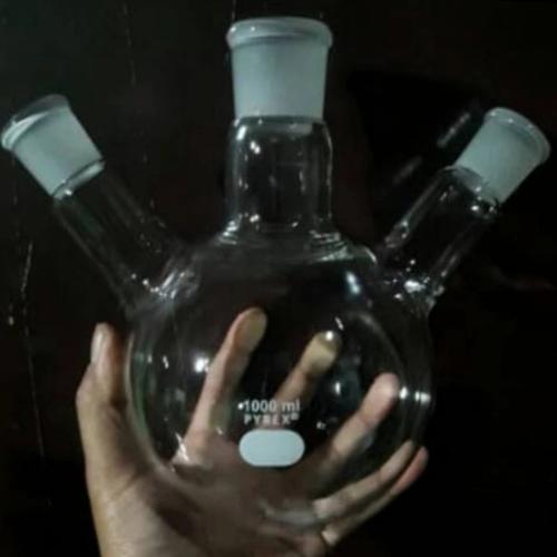 Jual labu leher 3 1000ml alas datar & alas bulat merk pyrex - Kota ...