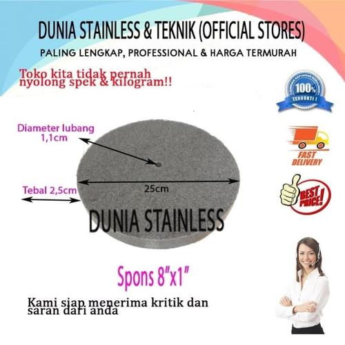 Jual spon 8inc x 2,5 cm alat teknik gosok HL stainless steel besi ...