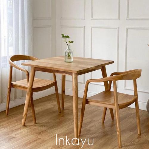 Jual Set Meja Makan 2 Kursi Selly || Kursi Makan Selly dan Meja 80x80 - Kab. Jepara ...