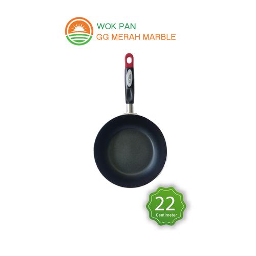 Jual Wok gg Merah Marble/ Wajan kuali Marble Akebonno 20cm-32cm - 22 cm ...