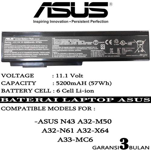 Promo Baterai Original Laptop Asus N43 N43S N43SD N43SL N43SM N43SN ...
