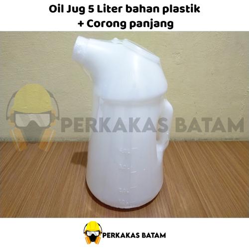 Jual Plastic Oil Jug 5 Liter Tempat Oli Besar Oil Measuring Jug Botol ...