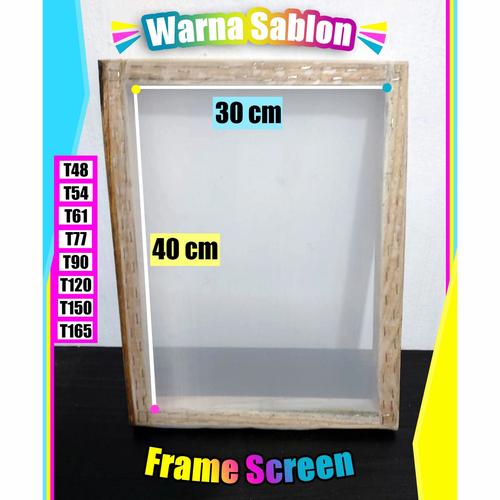 Jual Frame screen sablon 30 x 40 - kayu saja - Jakarta Barat - WARNA ...