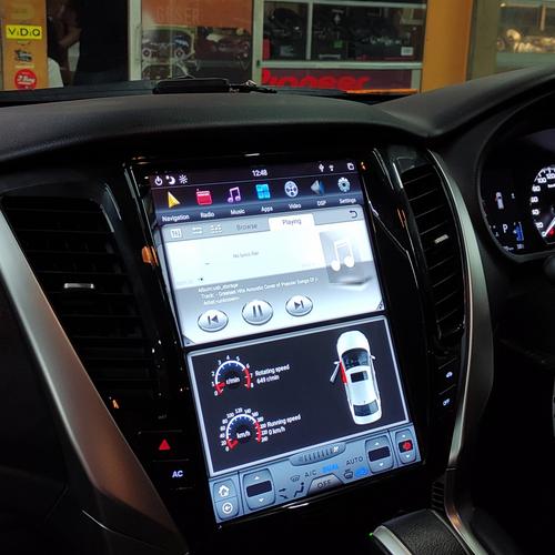 Jual Head Unit Android PAJERO SPORT Model Tesla 12 inch plug and play ...