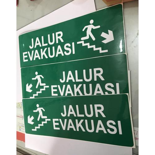 Jual Sign Stiker Jalur Evakuasi Tangga Safety Keselamatan Kebakaran ...