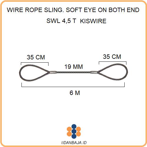 Jual WIRE ROPE SLING SOFT EYE ON BOTH END 19 MM X 6 M. SWL 4,5 T ...