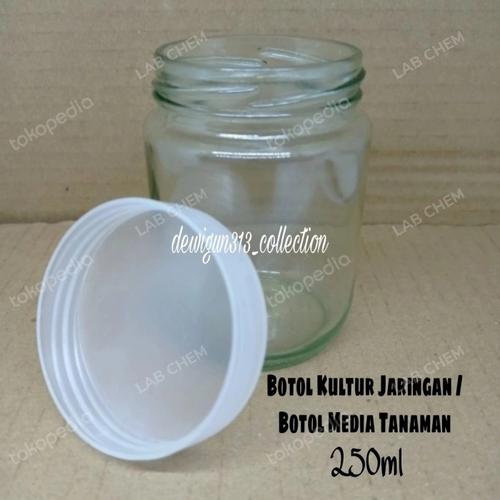 Jual Botol Selai Jar 250ml / Botol Media Tanaman / Botol Kultur ...
