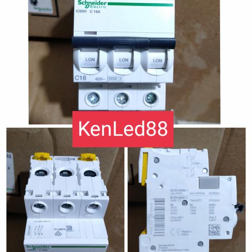 Jual MCB SCHNEIDER IC60H 6A,10A,16A,20A Amper 3P 3PHASE 3POLE Sneider E - Jakarta Pusat - KenLed ...