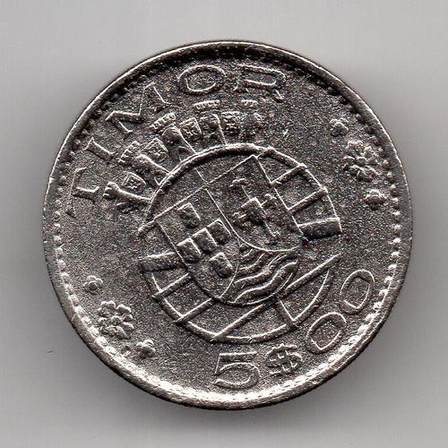 Jual A2432 Per 1 Keping Koin Kuno Timor 5 Escudos Tahun 1970 Asli Ready ...