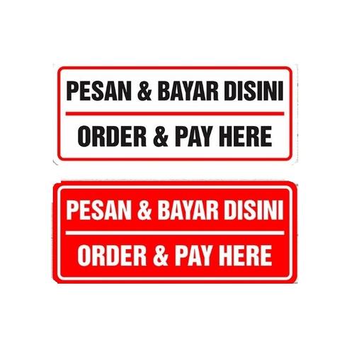 Jual sign stiker pesan dan bayar disini/ sticker order and pay here ...