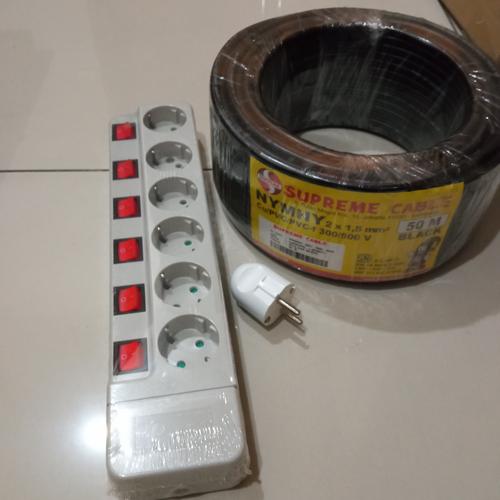 Jual Stop Kontak / Terminal Rakitan 6 Lubang Uticon masing- masing ...