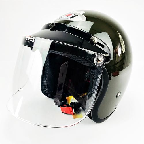 Jual HELM BOGO JPN RETRO ARC GREEN ORIGINAL - INJAK SILVER - Kota ...